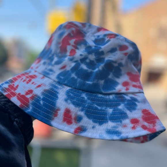 Accessories | Labor Day Red White And Blue Tyedye Bucket Hat | Poshmark
